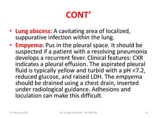 Pneumonia (Community Aqcuired and Hospital Aqcuired).. By Shapi | PPT