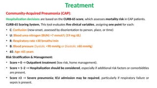 Pneumonia a lung infection causing cough, fever, and dyspnea. | PPTX