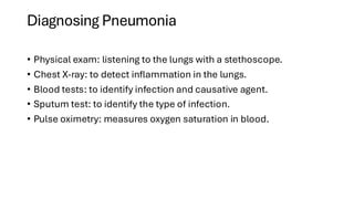 pneumonia, causes, symptoms and prevention | PDF