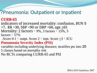 pneumonia. final year b pharm , social preventive pharmacy | PPTX