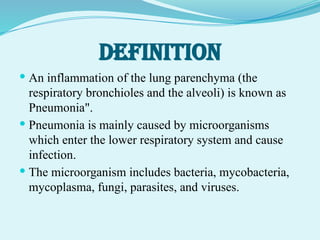Pneumonia.pptx important topic for respiratory disorder | PPTX