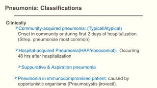 pneumonia- class for undergraduate students. | PPTX