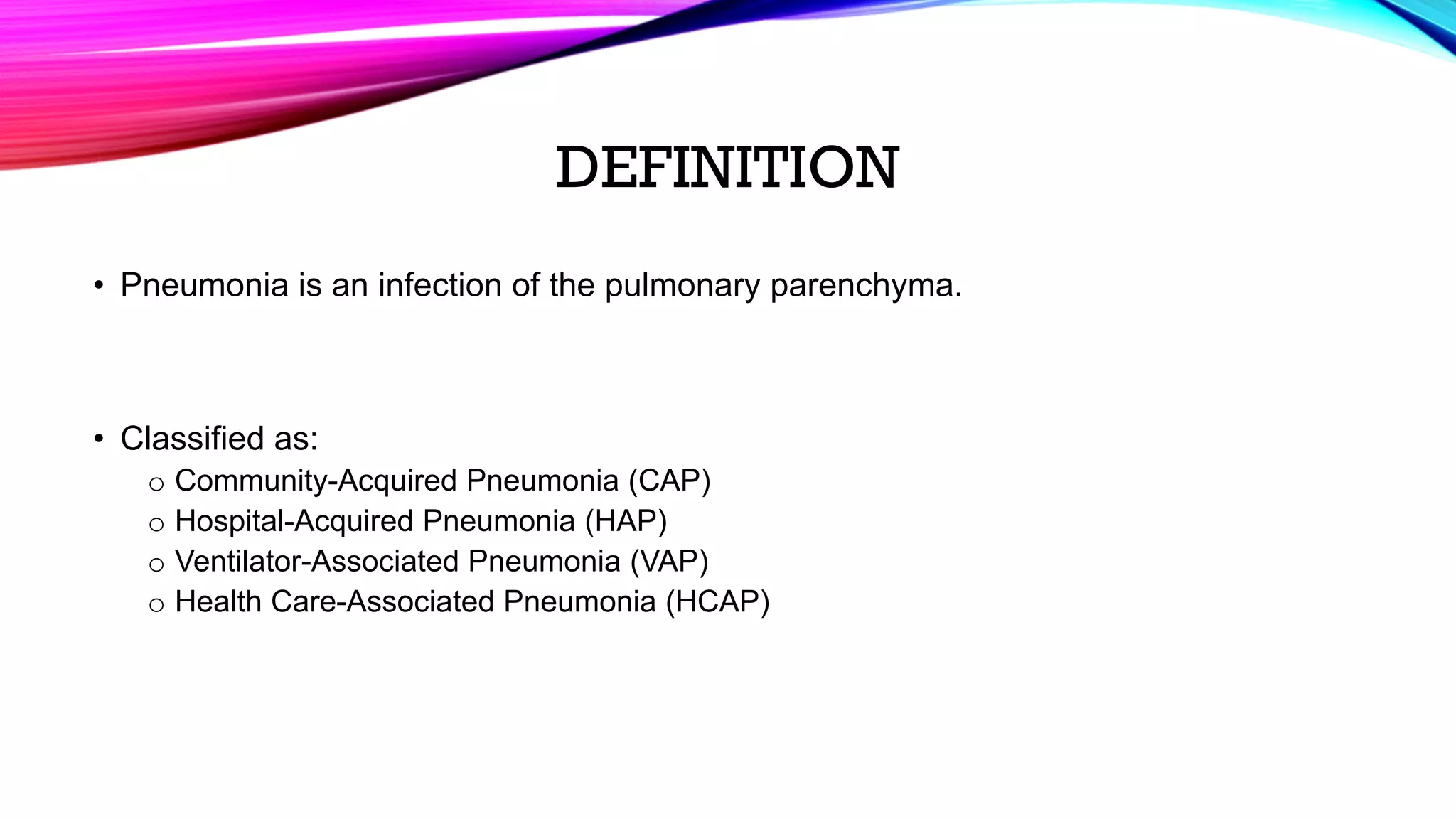 Pneumonia - Community Acquired Pneumonia (CAP) | PDF