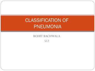Classification and Types of Pneumonia | PPT