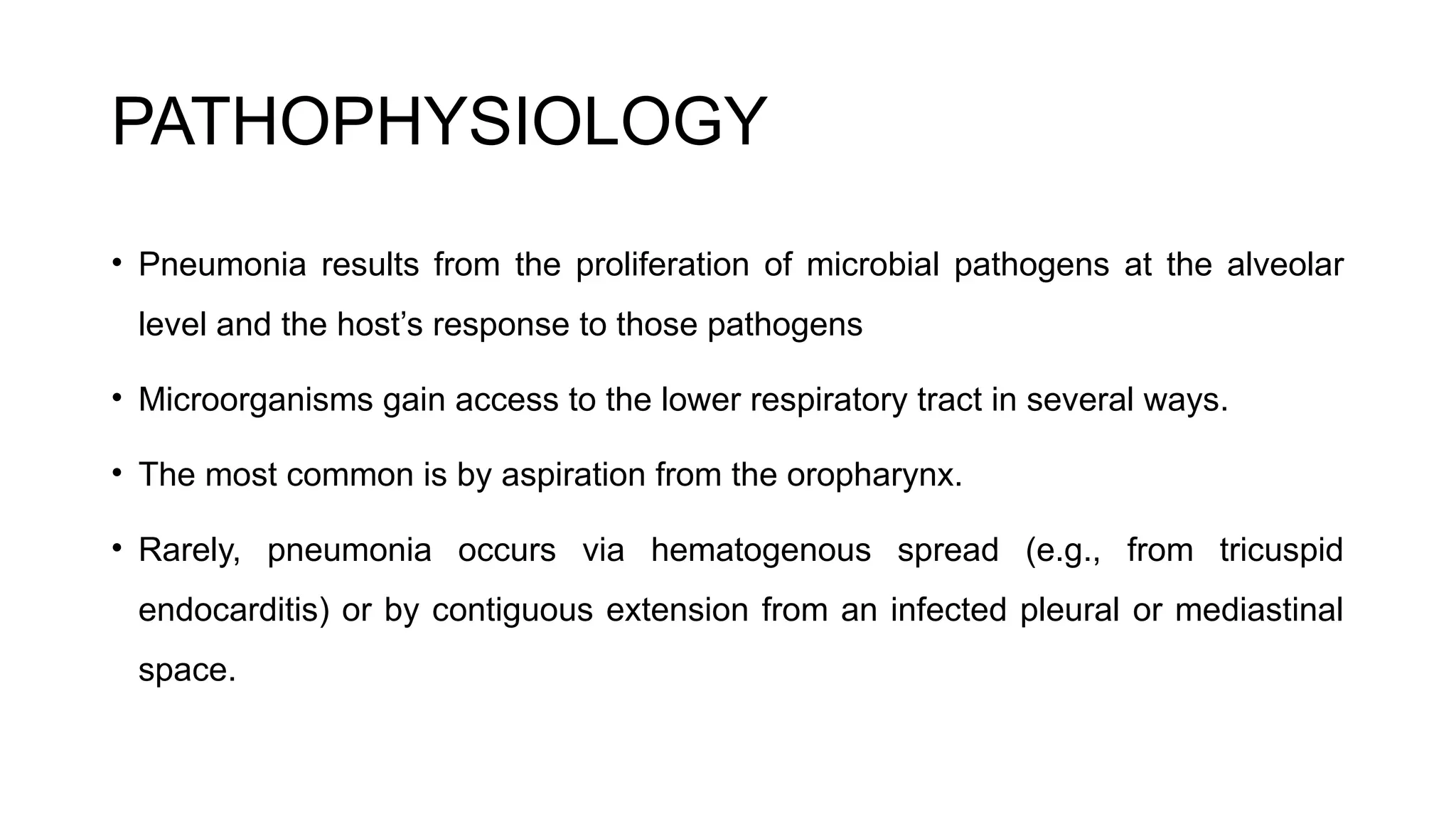 PNEUMONIA-CLASSIFICATION, MANAGEMENT AND COMPLICATIONS | PPT