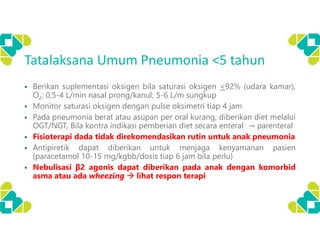 Pneumonia Anak perawatan dan penatalaksa | PDF