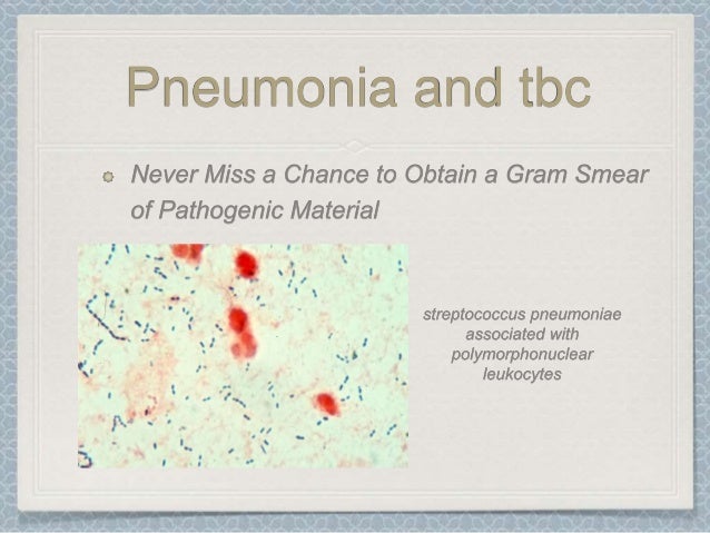 Pneumonia and tuberculosis