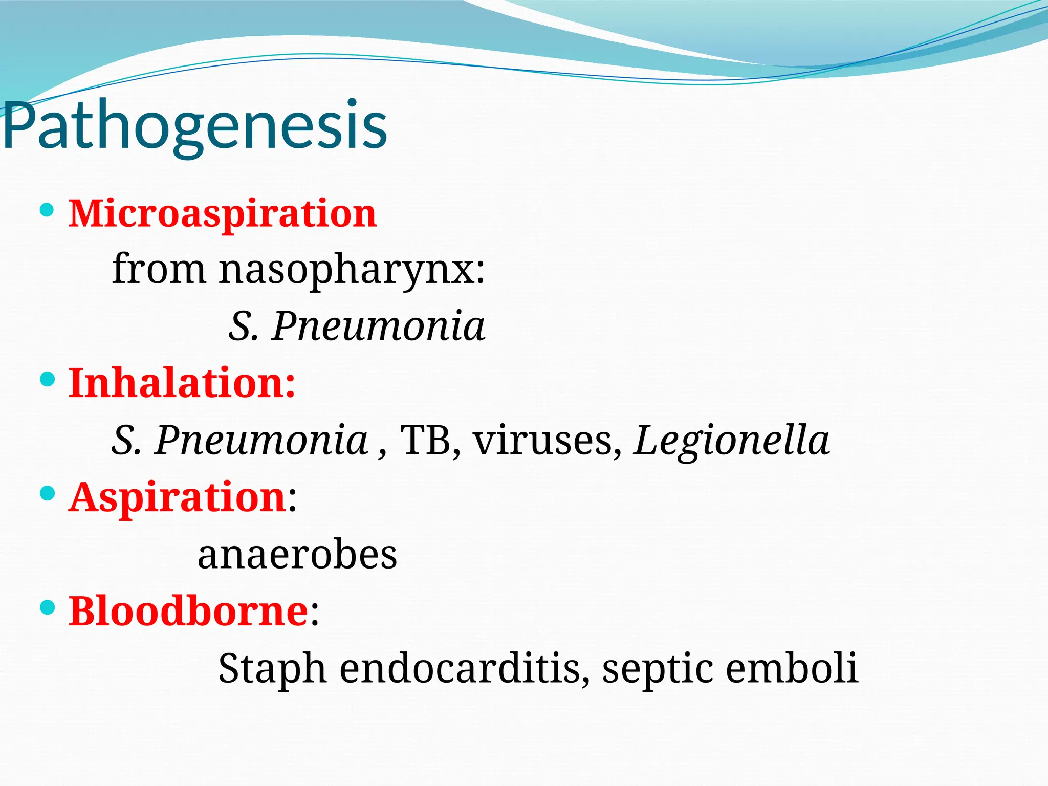 Etiology, pathogenesis, clinical features of pneumonia | PPTX