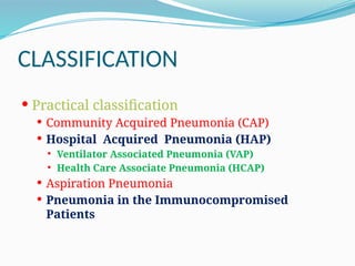 Etiology, pathogenesis, clinical features of pneumonia | PPTX
