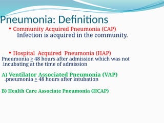 Etiology, pathogenesis, clinical features of pneumonia | PPTX
