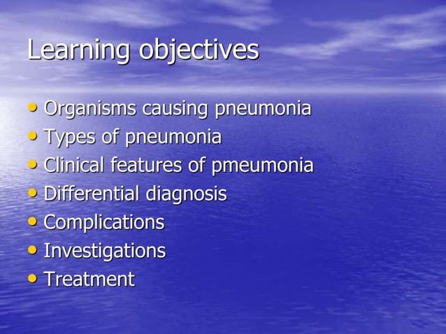 Pneumonia & ITS Complications | PPT
