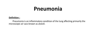 Pneumonia | PPTX | Infectious Diseases | Diseases and Conditions