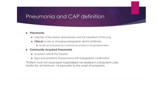 Community acquired Pneumonia diagnosis and treatment pptx | PPT