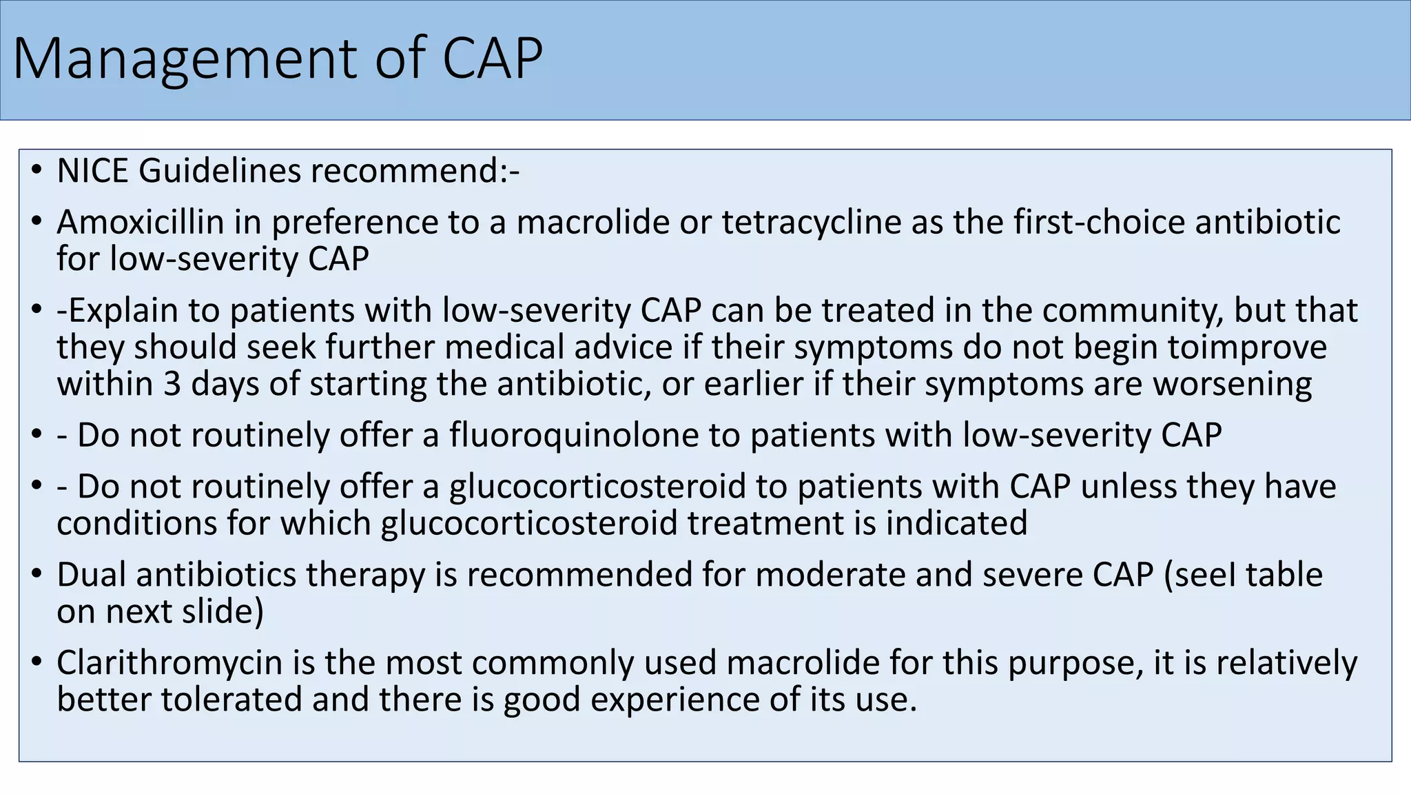 Pneumonia in adults ,diagnosis and management | PPTX