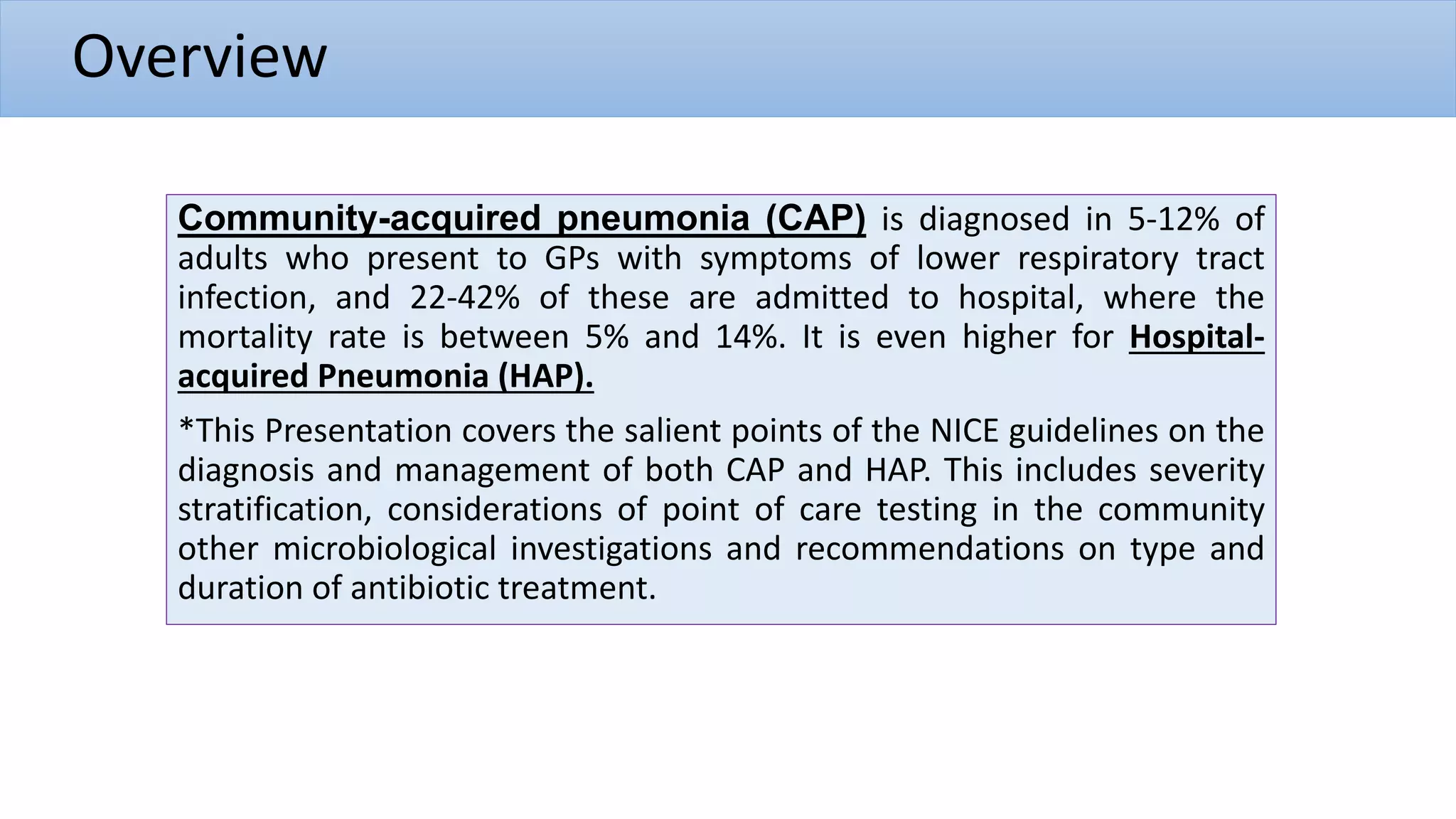 Pneumonia in adults ,diagnosis and management | PPTX
