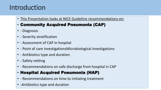 Pneumonia in adults ,diagnosis and management | PPTX