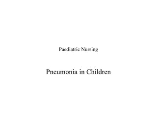 Pneumonia in children | PPT