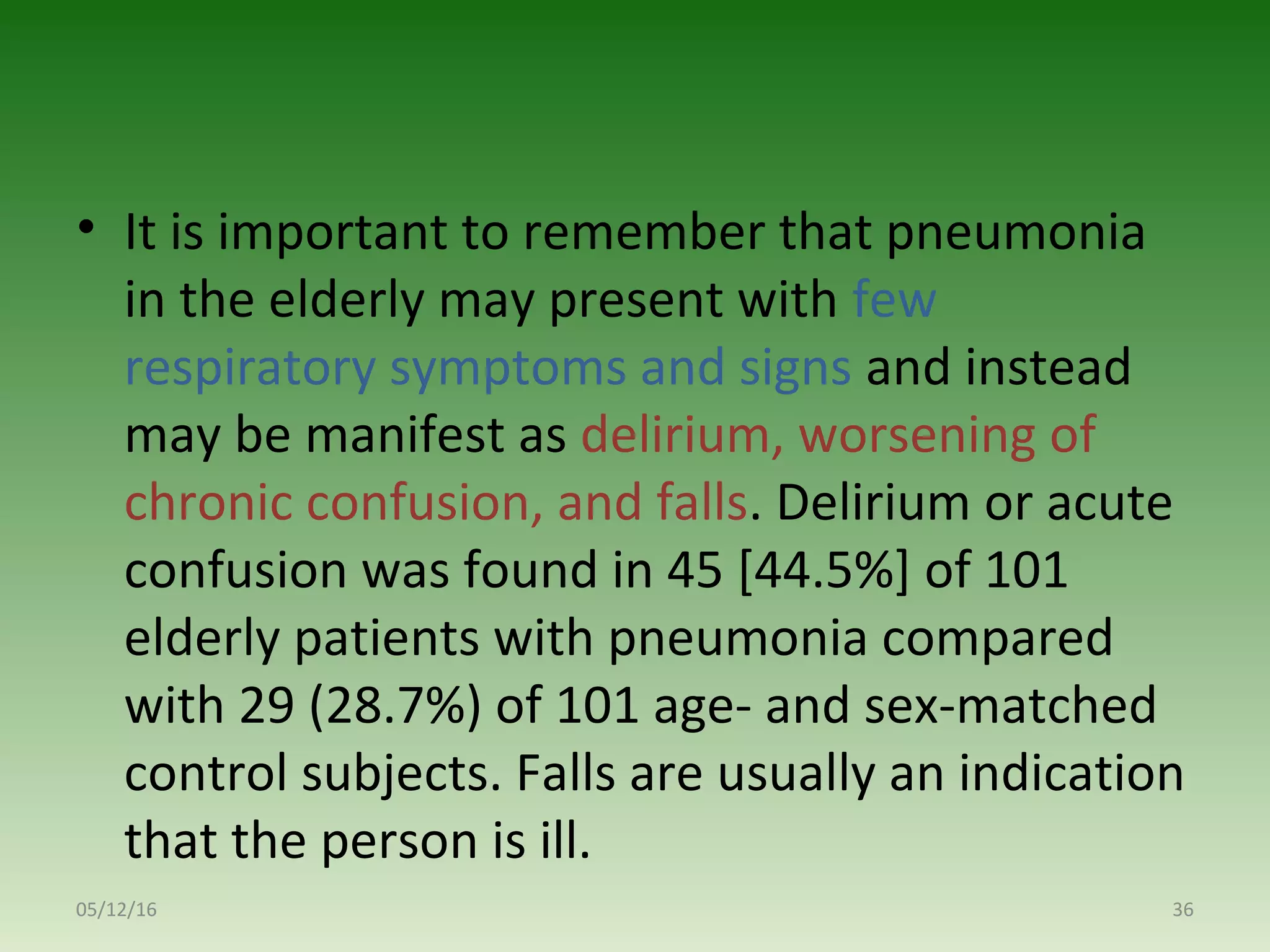 Pneumonia in elderlyfinal | PPT