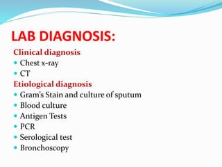 Pneumonia, Introduction ,Pathogenesis ,lab diagnosis and treatment | PPTX
