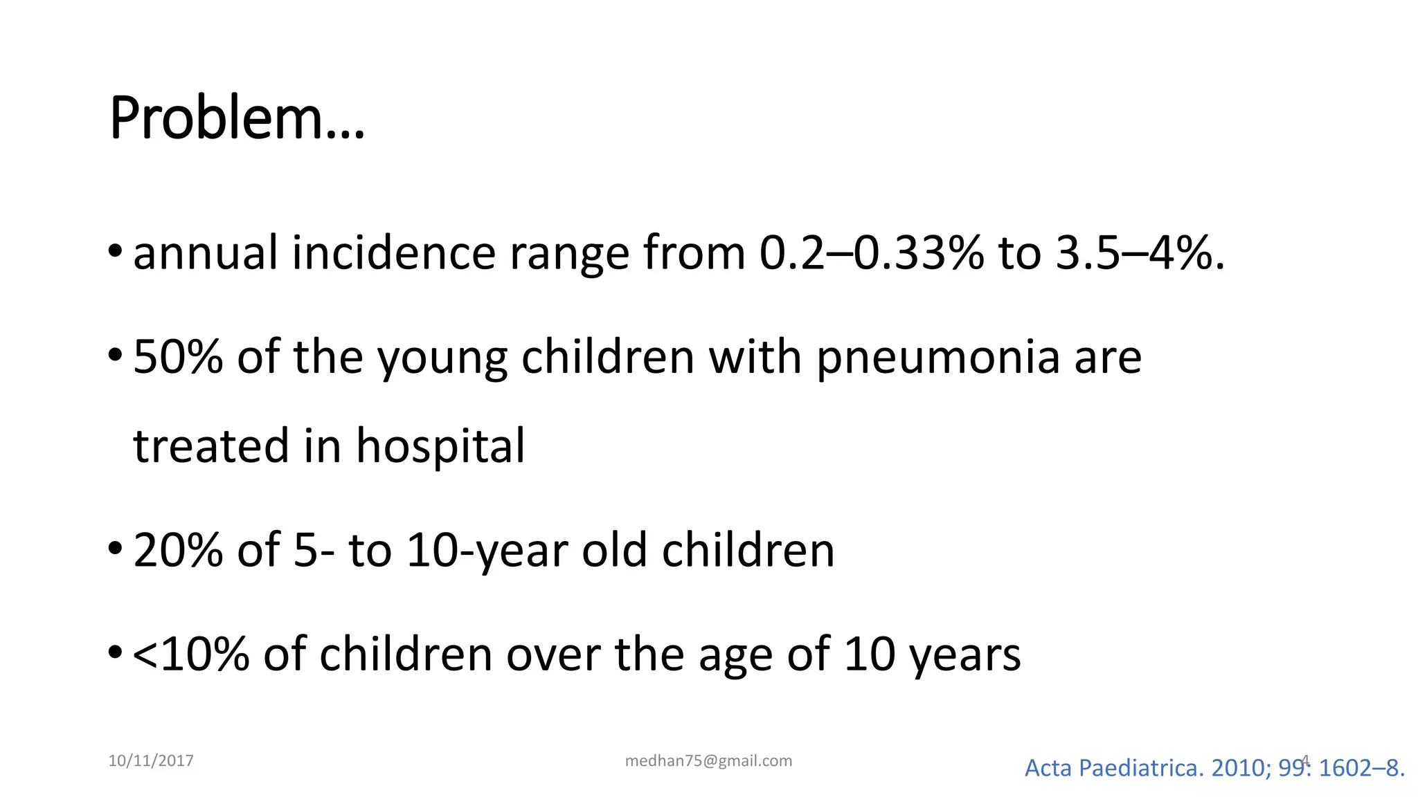 Pneumonia, paediatric perspective | PPTX