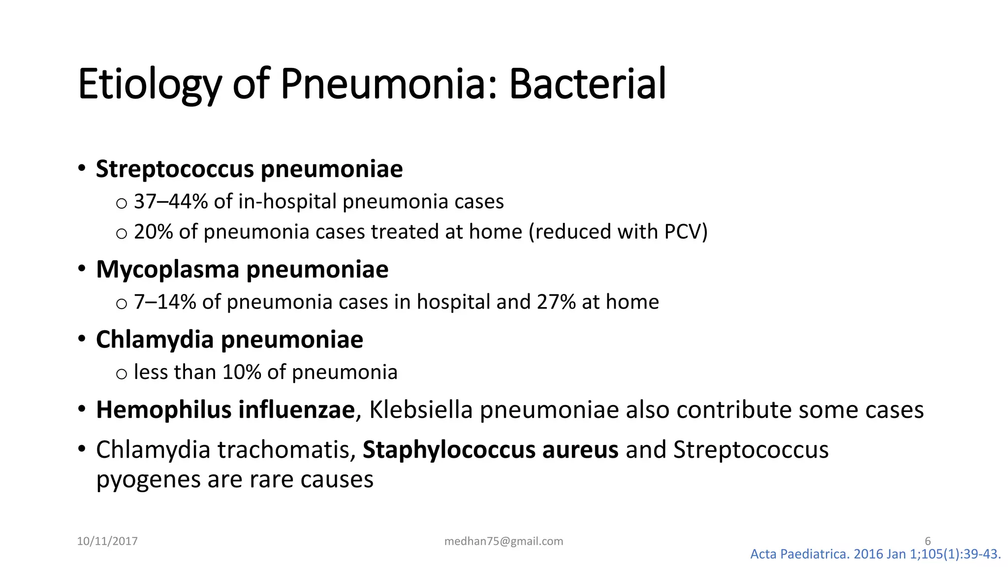 Pneumonia, paediatric perspective | PPTX
