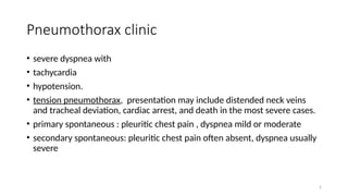 Presentaion on pneumotharax.pptx xray, ct scan | PPTX