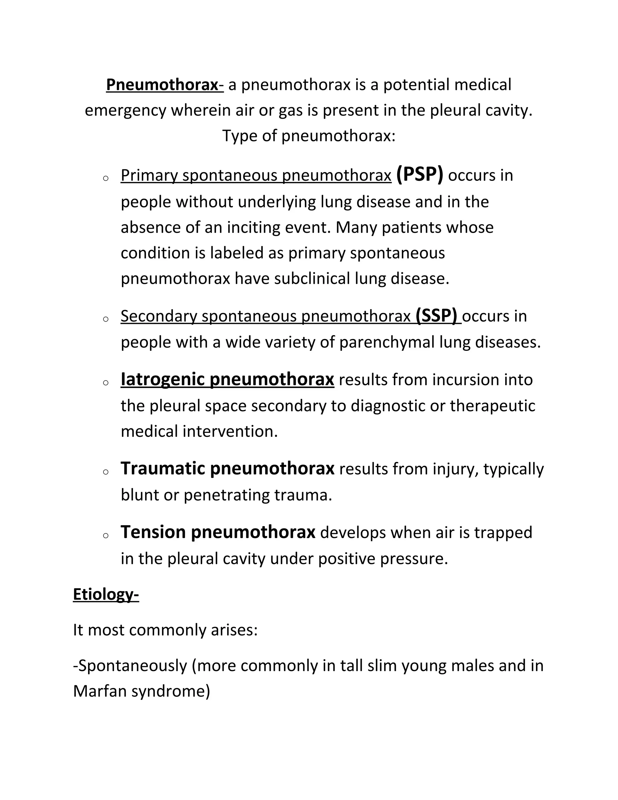 Pneumothorax | DOC