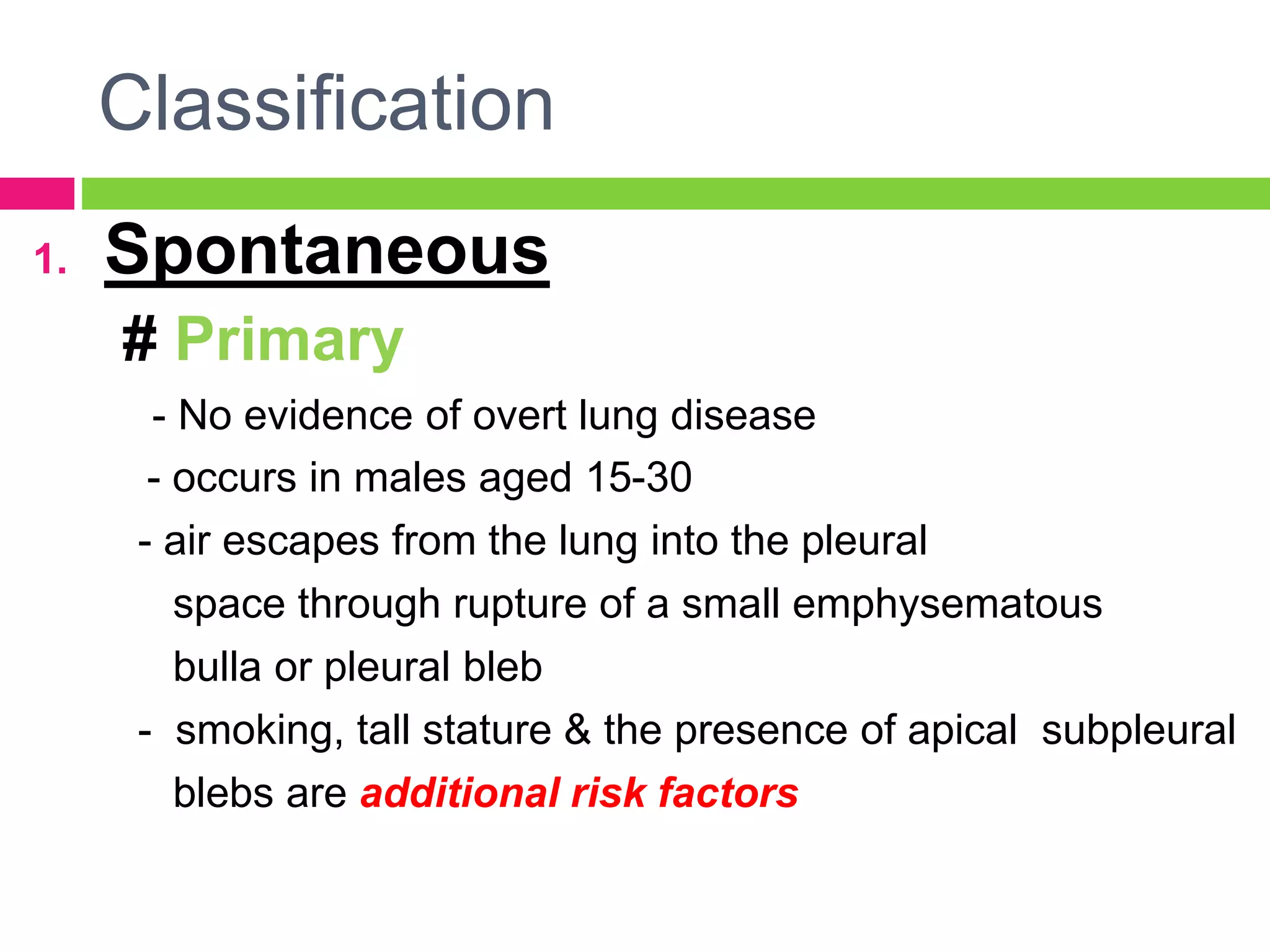 Pneumothorax | PPTX