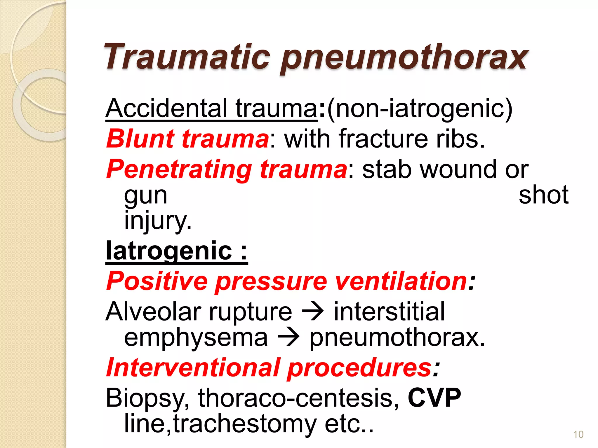 (Pneumothorax | PPTX