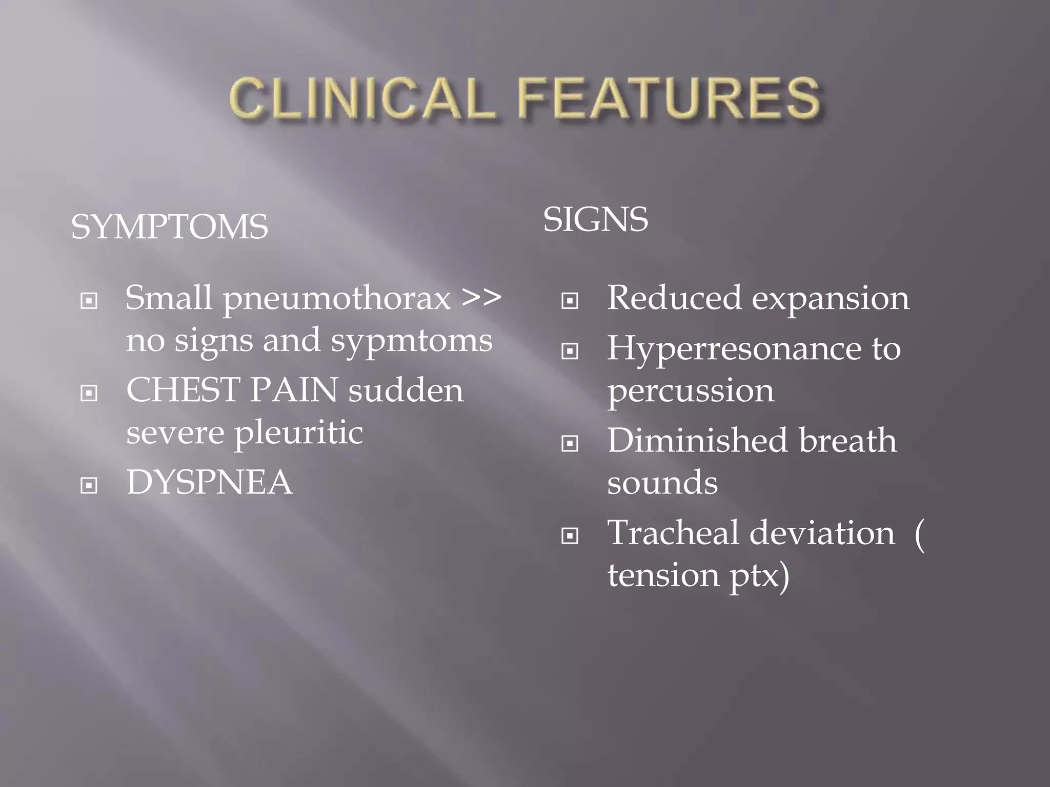 Pneumothorax | PPTX