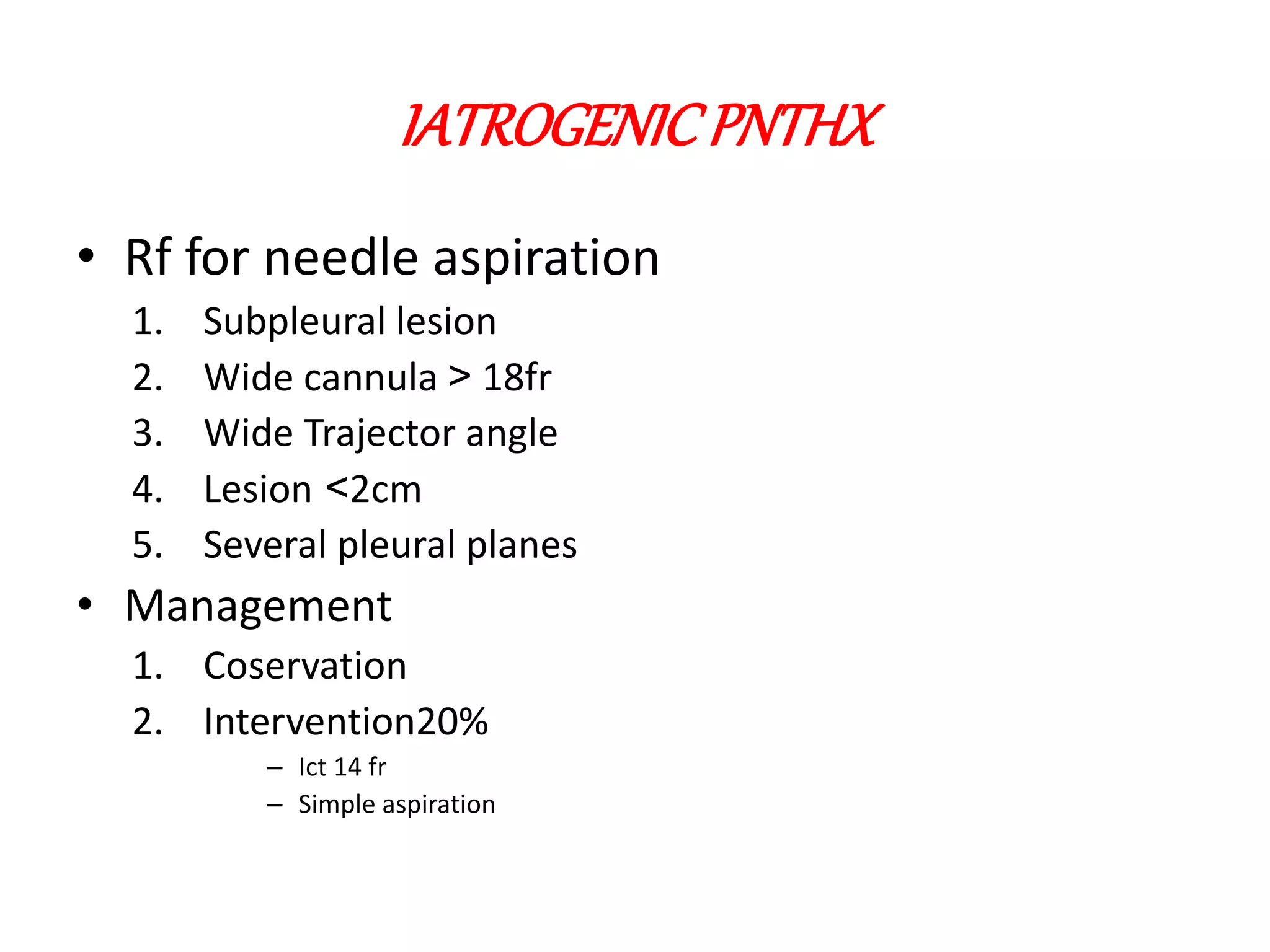 Pneumothorax (surgical management) | PPTX