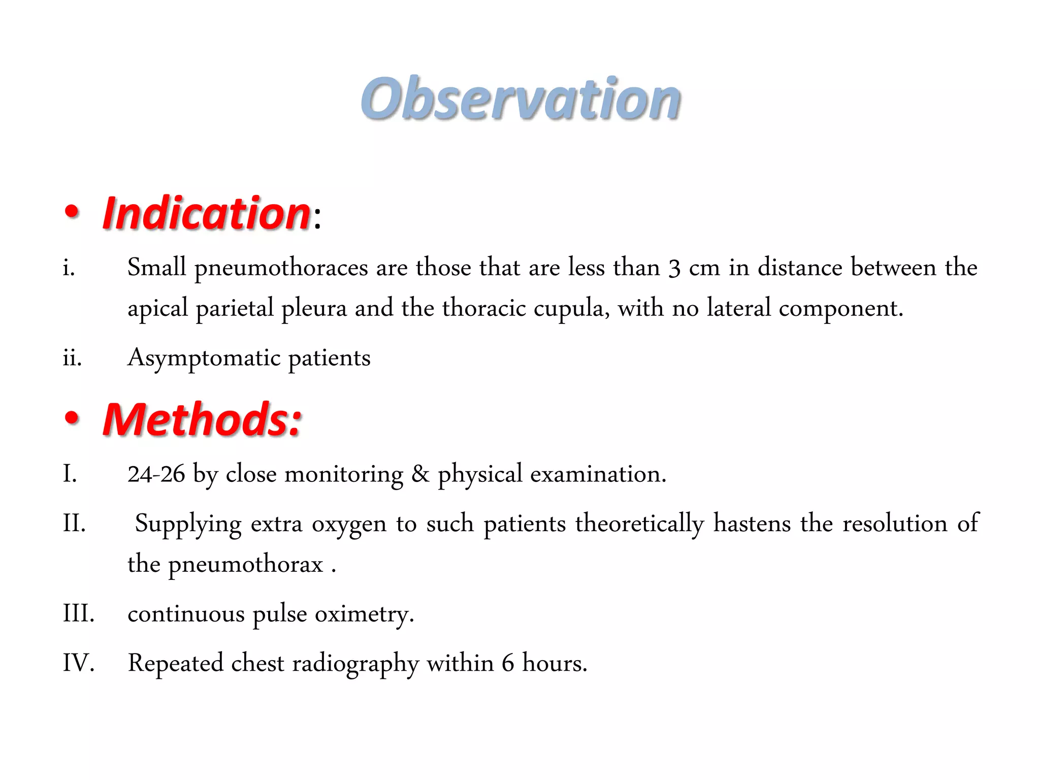 Pneumothorax (surgical management) | PPTX