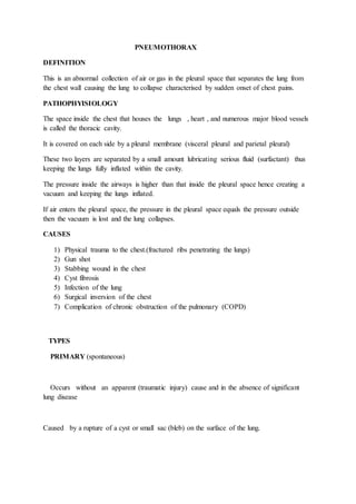 Pneumothorax | DOCX