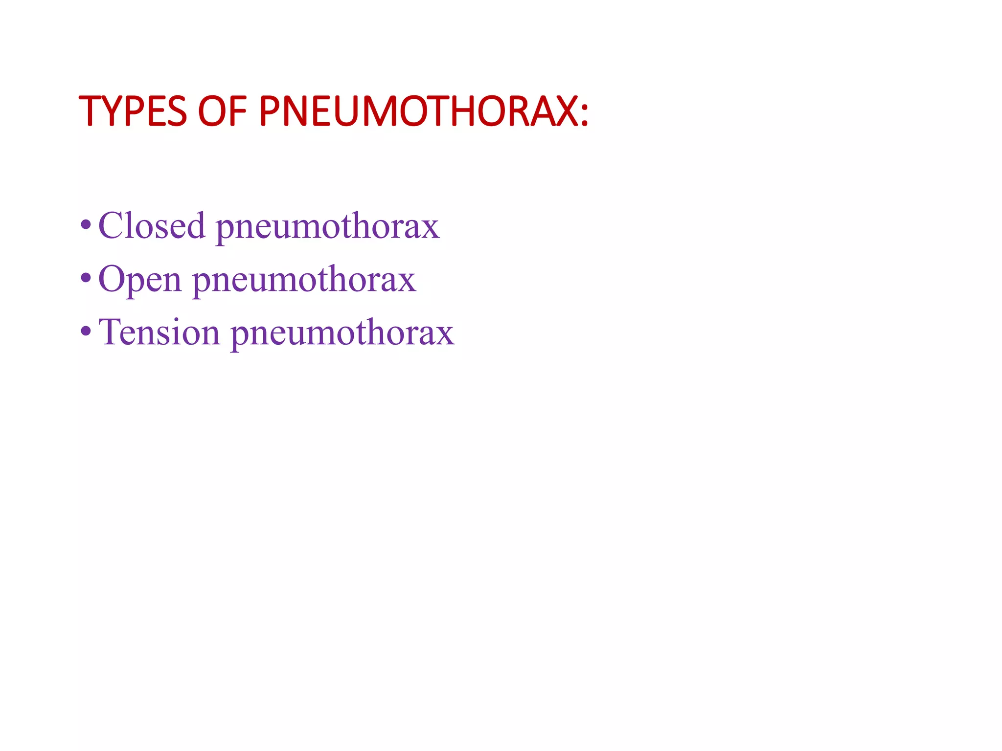 Pneumothorax & Haemothorax | PPTX