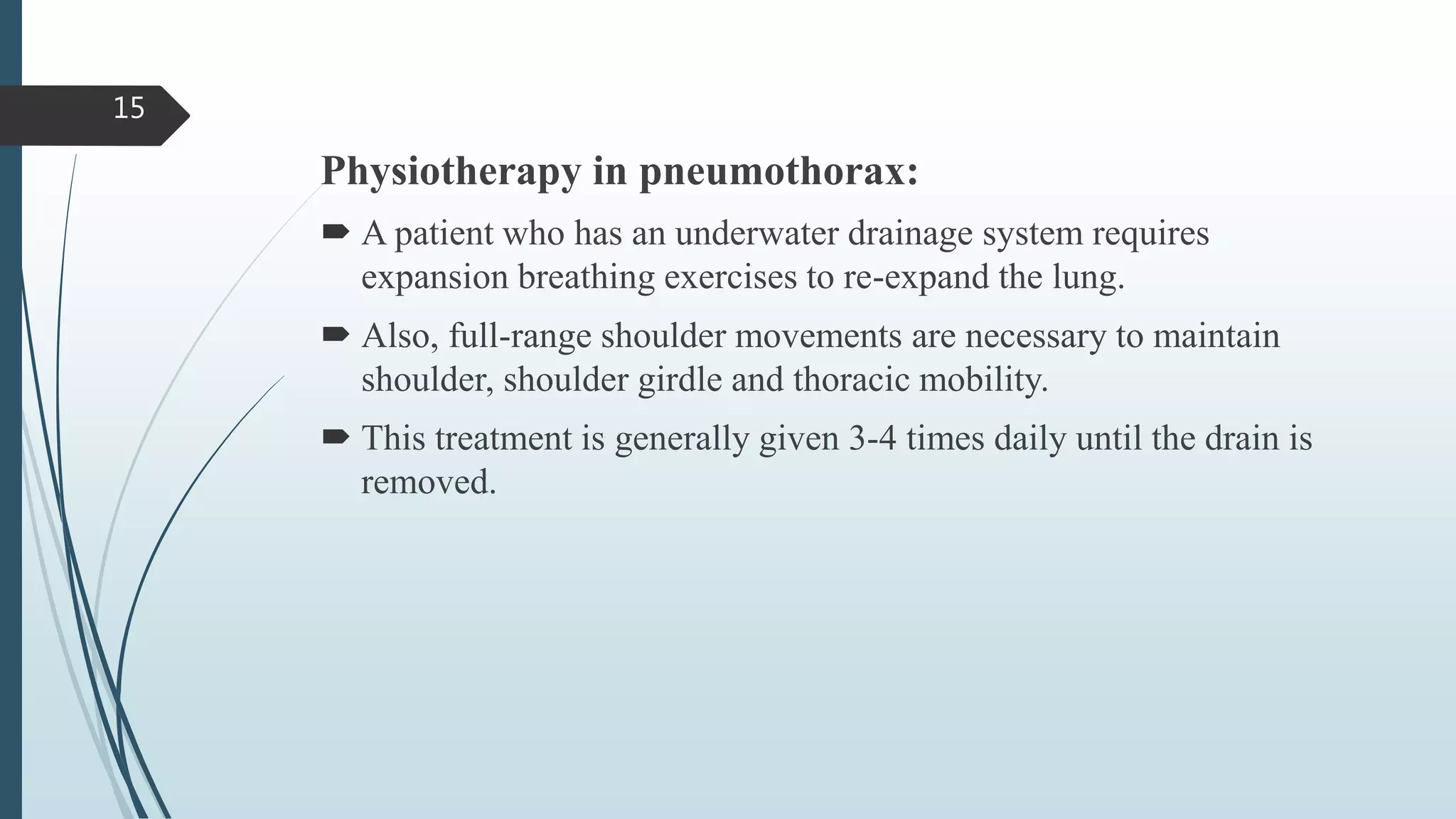 Physiotherapy management in Pneumothorax | PPTX