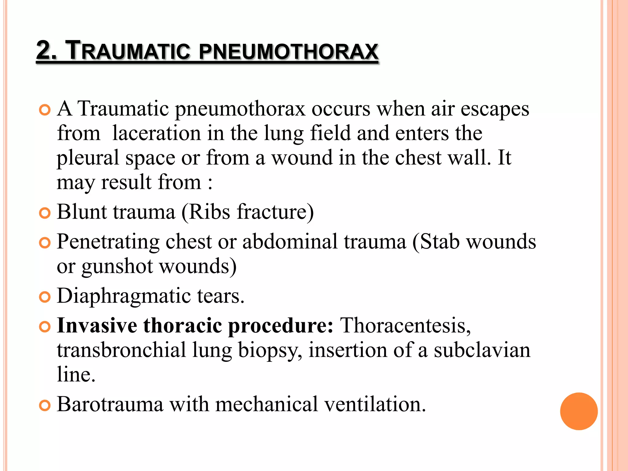 Pneumothorax | PPTX