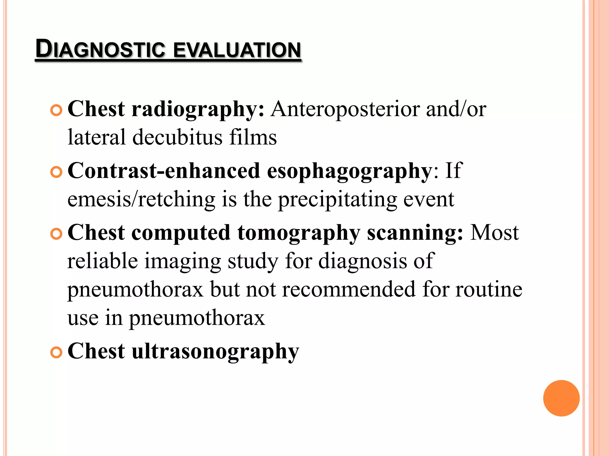 Pneumothorax | PPTX
