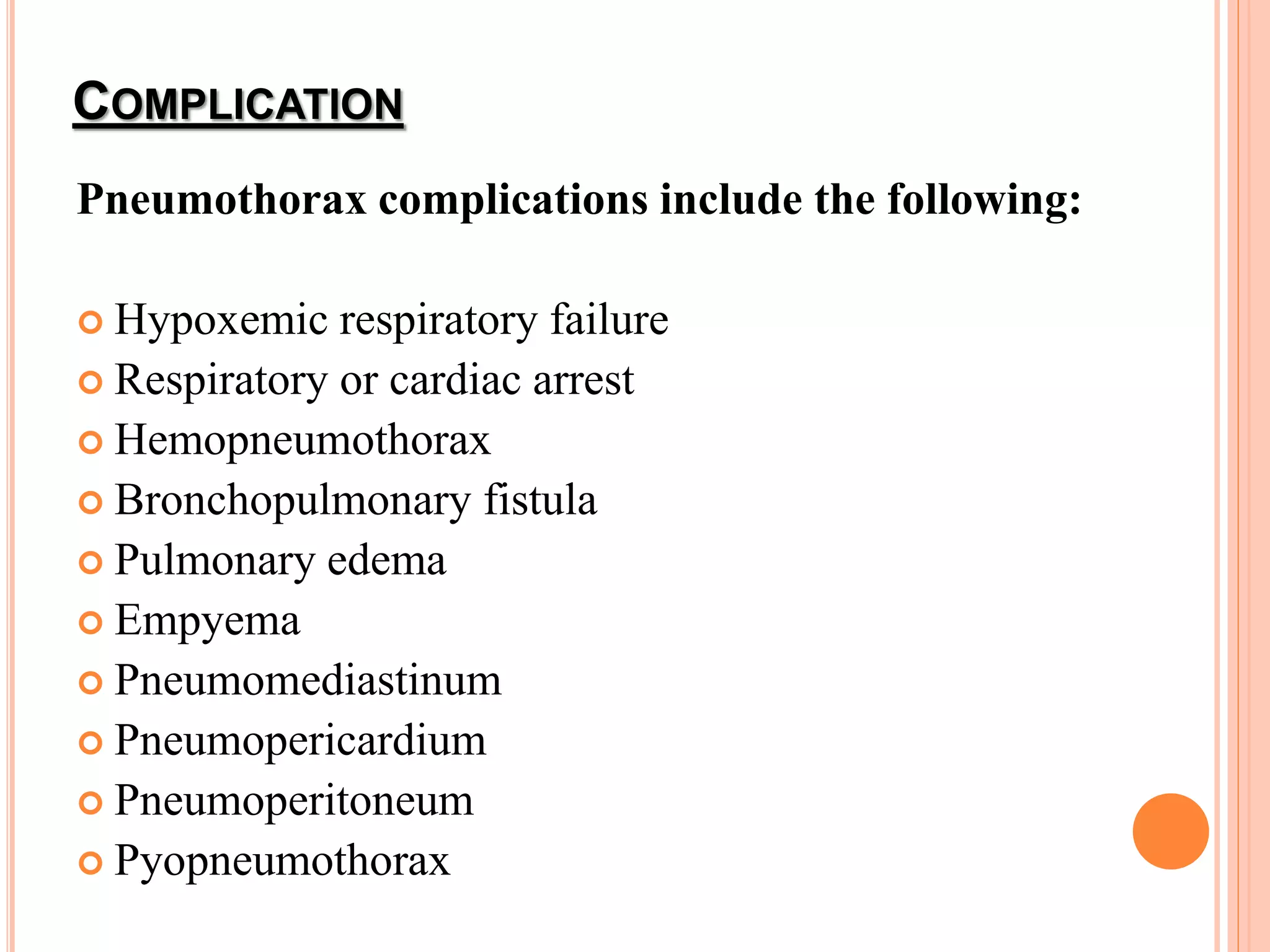 Pneumothorax | PPTX