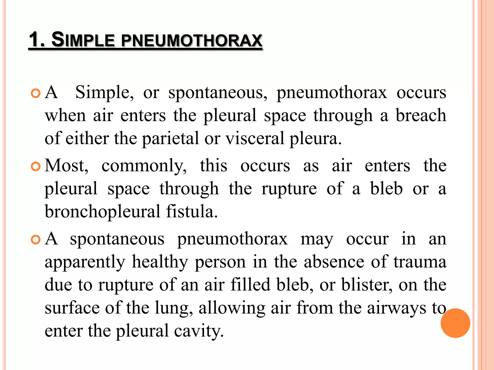 Pneumothorax | PPTX