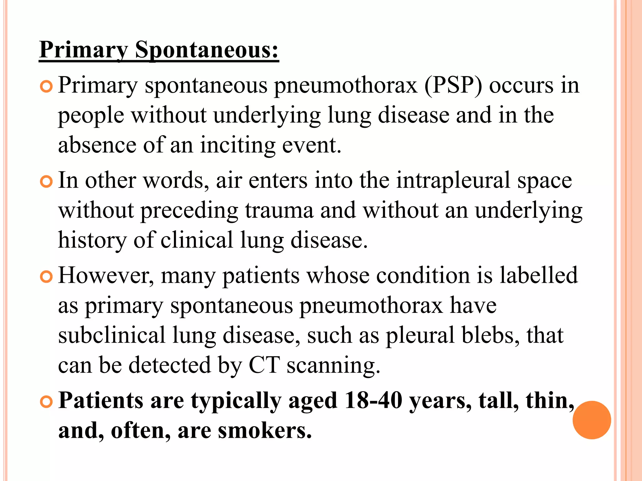 Pneumothorax | PPTX