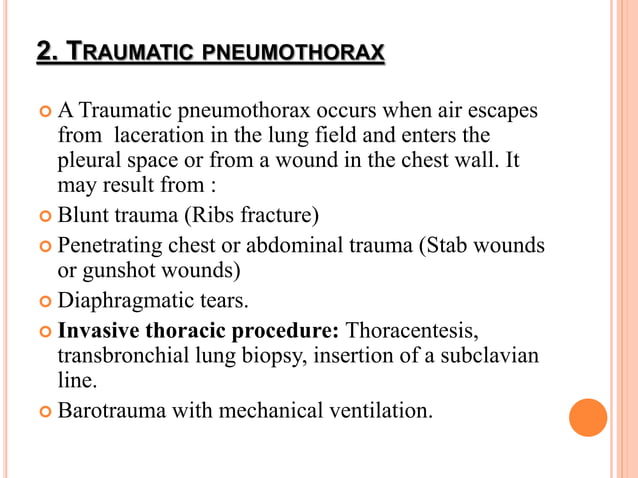Pneumothorax | PPTX