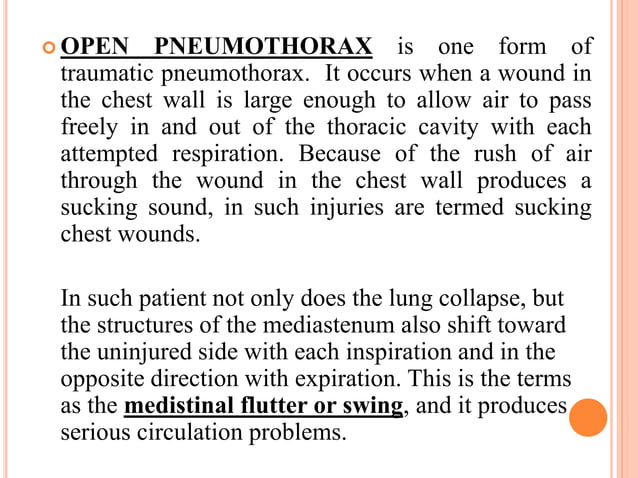 Pneumothorax | PPTX