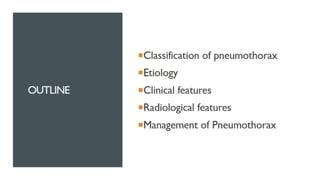 Pneumothorax for Undergraduates | PPTX | Lung and Respiratory Health ...