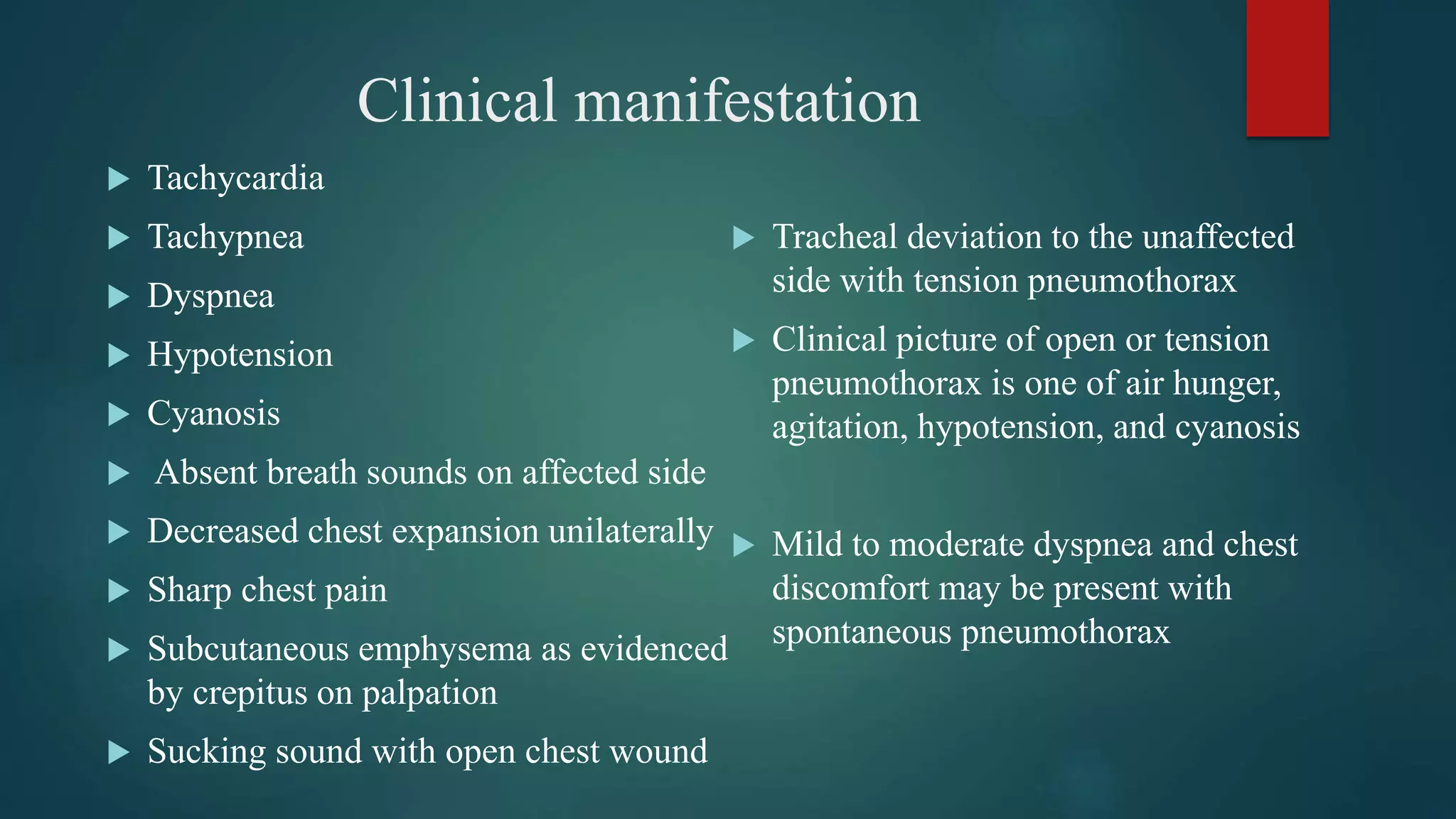 Pneumothorax | PPTX