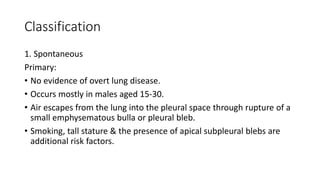Pneumothorax | PPTX
