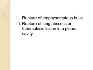 Pneumothorax and Physiotherapy management .pptx