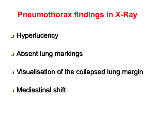 PNEUMOTHORAX IN CHEST XRAY INTERPRETATIONpptx | PPTX