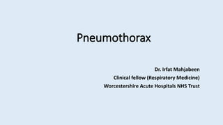 Pneumothorax PPT -----topic presentation | PPTX
