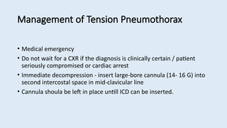 Pneumothorax PPT -----topic presentation | PPTX