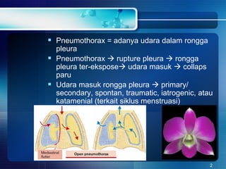Pneumothorax power point paru eksudat transudat | PDF